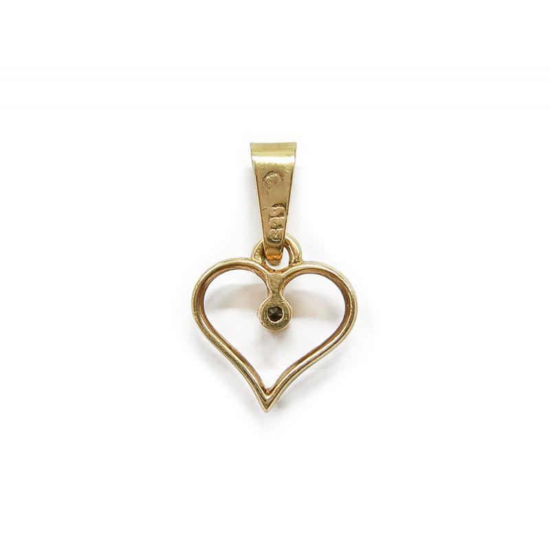 Avo sydän riipus timantilla 0,01ct - Kultatukku.fi