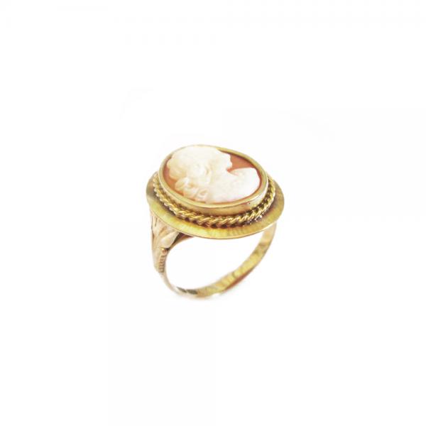 Kultainen Camee sormus 19,0 - MYYTY - Kultatukku.fi