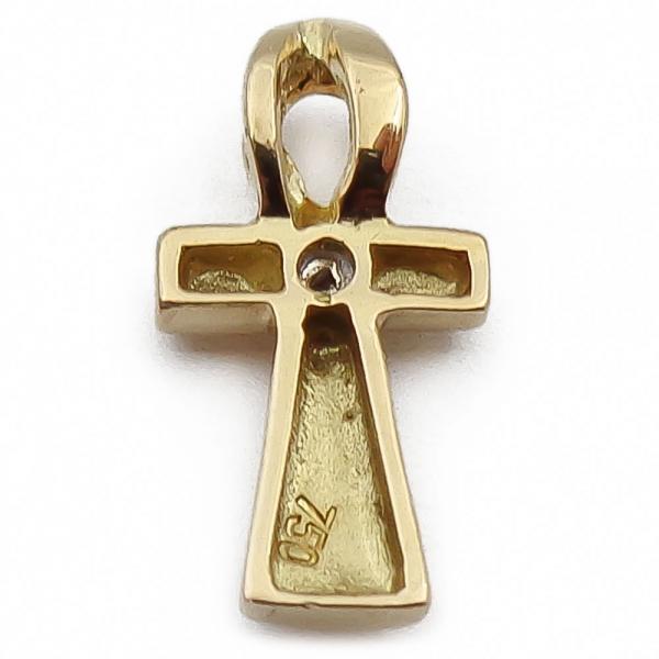 18K ankh-risti timantilla 0,01 ct - Kultatukku.fi