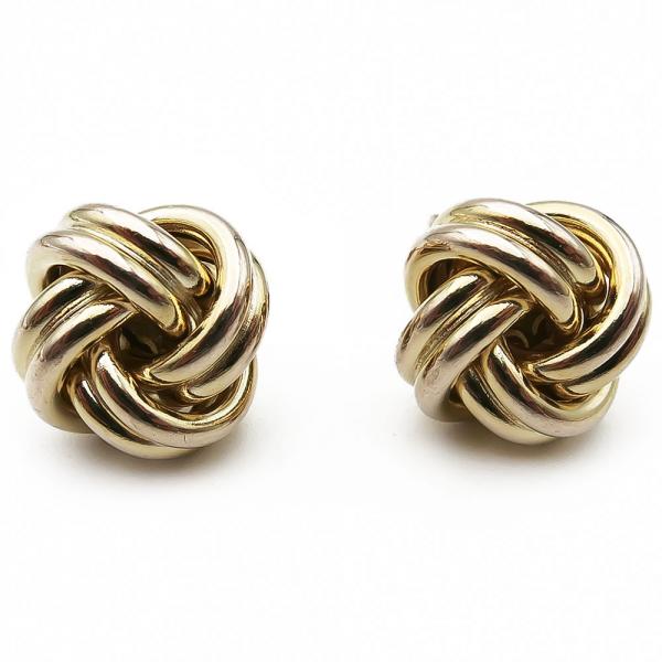 Kultaiset solmu korvakorut tapilla - Kultatukku.fi