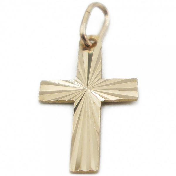 Kultainen Saurum ristiriipus timanttileikkauksella 8x13mm - Kultatukku.fi