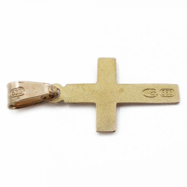 Saurum kultainen ristiriipus 10x15mm - Kultatukku.fi