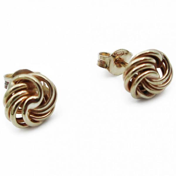Kultaiset solmu-korvakorut - Kultatukku.fi